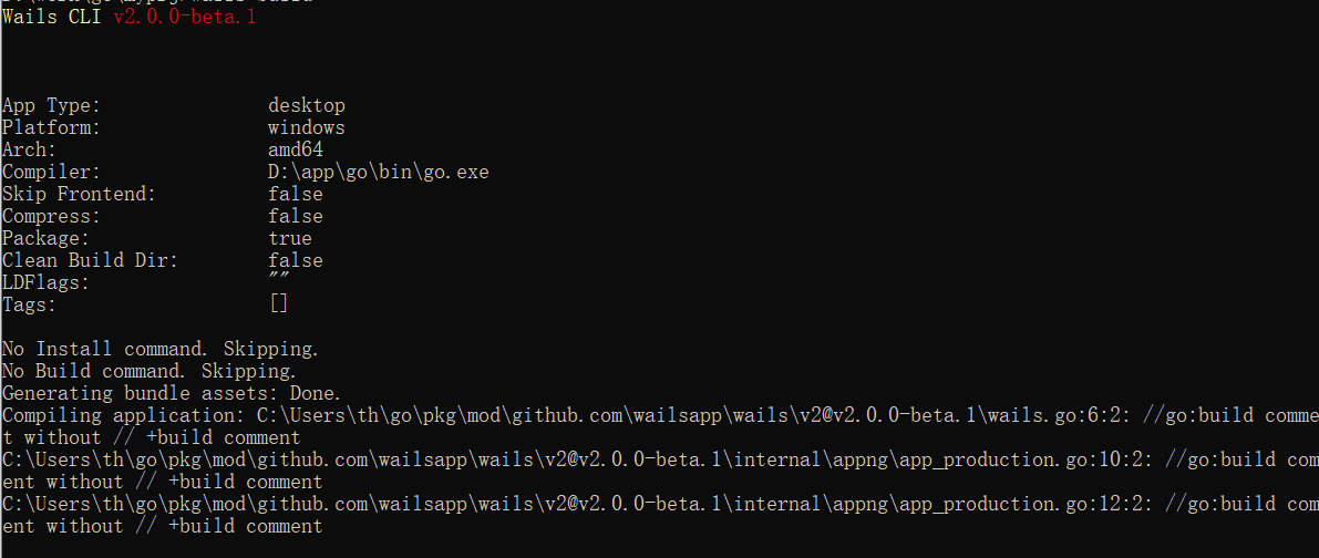 V2 Beta Build Error · Issue 831 · Wailsappwails · Github