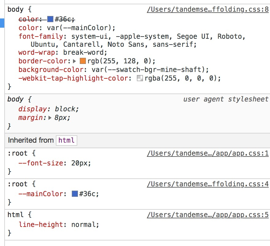 Custom property assigned to custom property does not print fallback values · Issue #78 ...