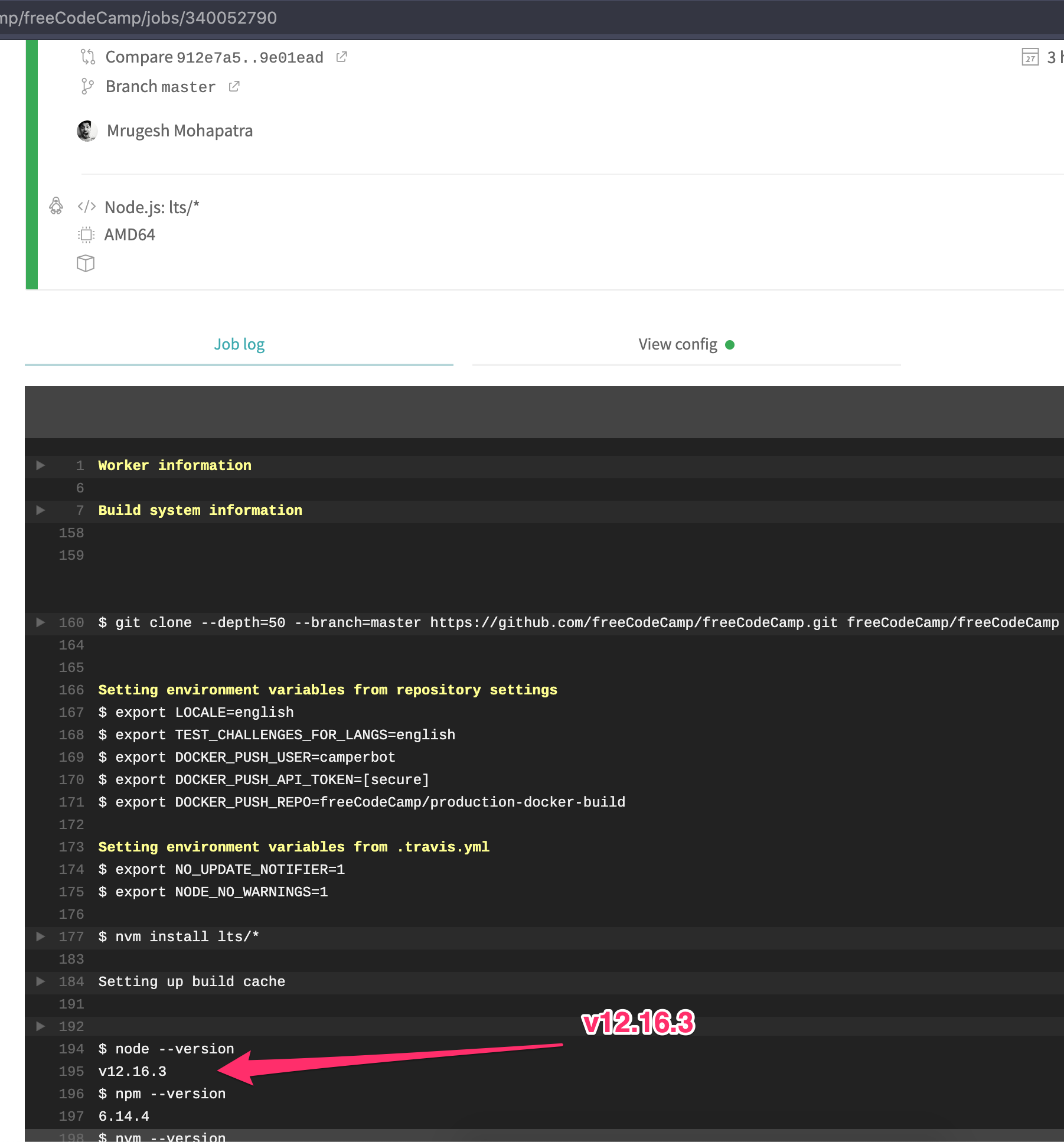 Node LTS 12.17 breaking all CI builds · Issue #38904 · freeCodeCamp ...