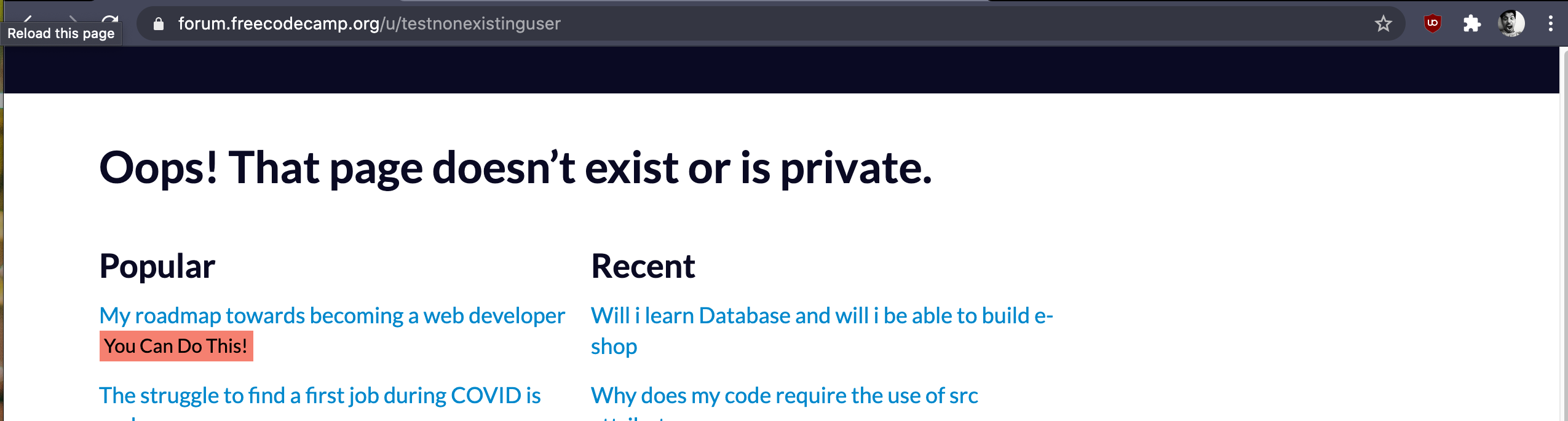 Missing nav from forum header · Issue #39503 · freeCodeCamp/freeCodeCamp · GitHub