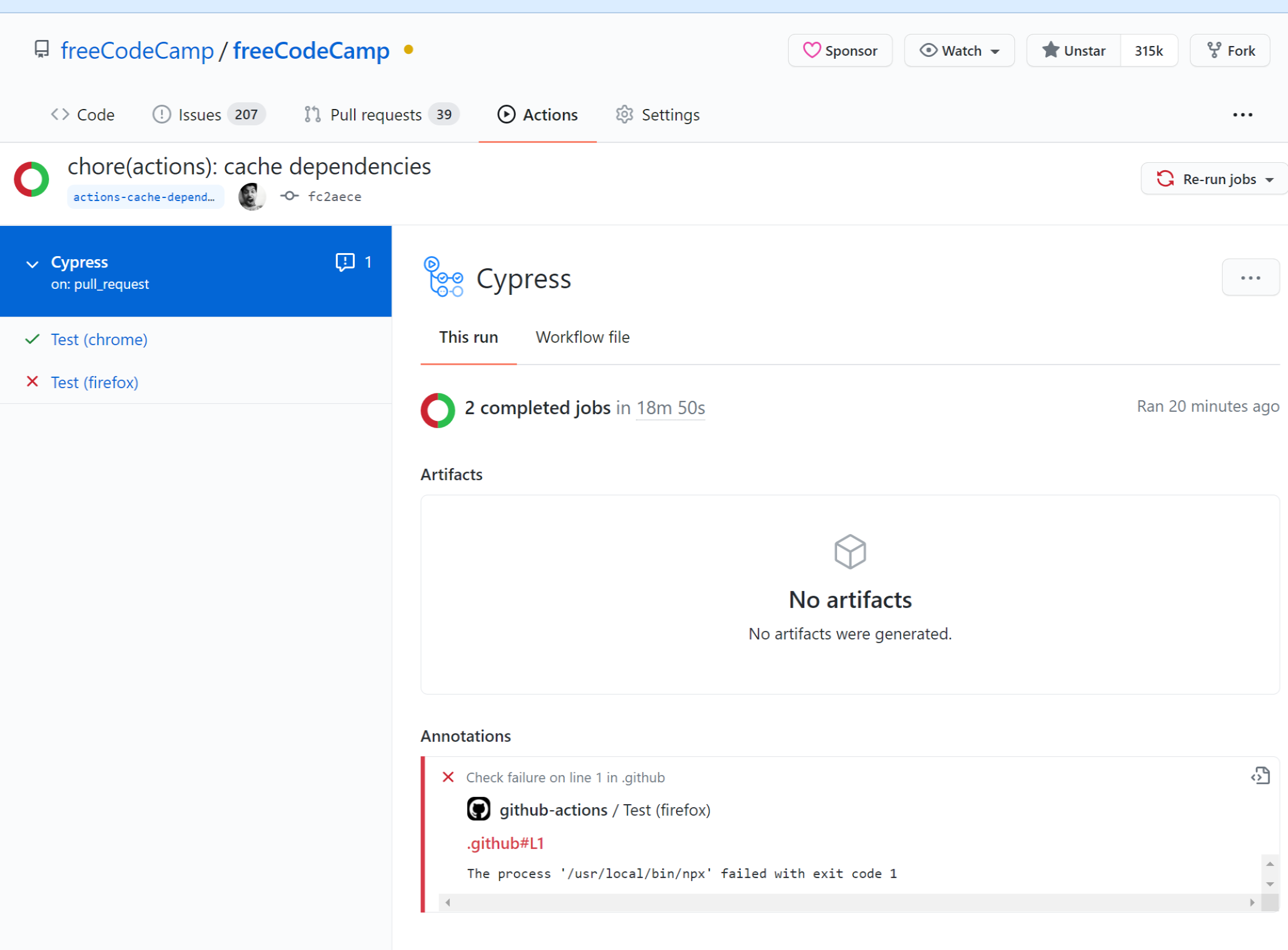 Cypress with Firefox keeps crashing · Issue #39679 · freeCodeCamp/freeCodeCamp · GitHub