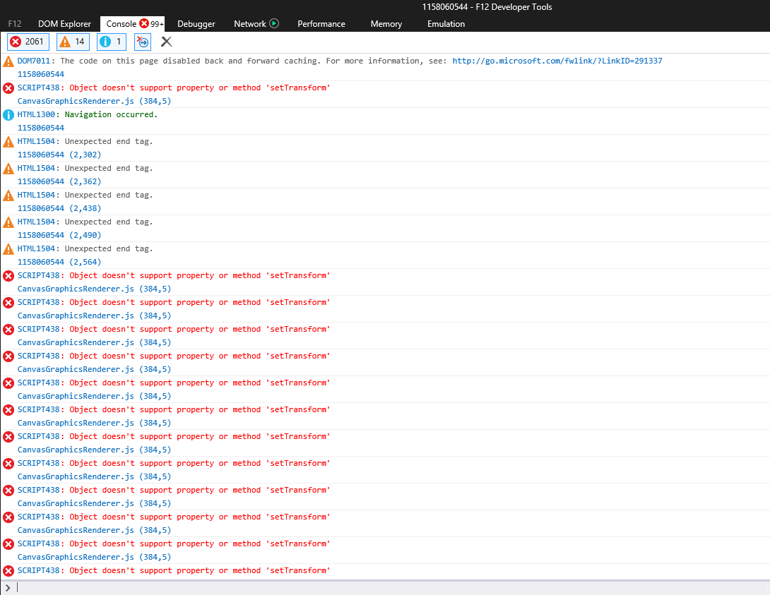Pixi Or Pixi Legacy 522 Canvasgraphicsrendererjs 3845 Error With Settransform In Ie11 