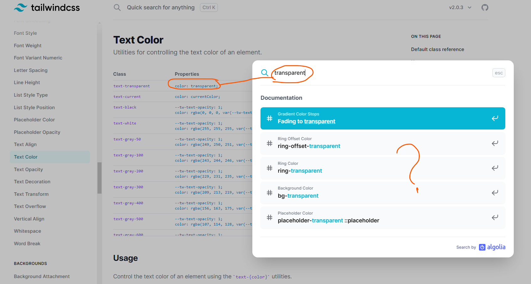Improve Documentation Search · Issue 756 · Tailwindlabs · Github