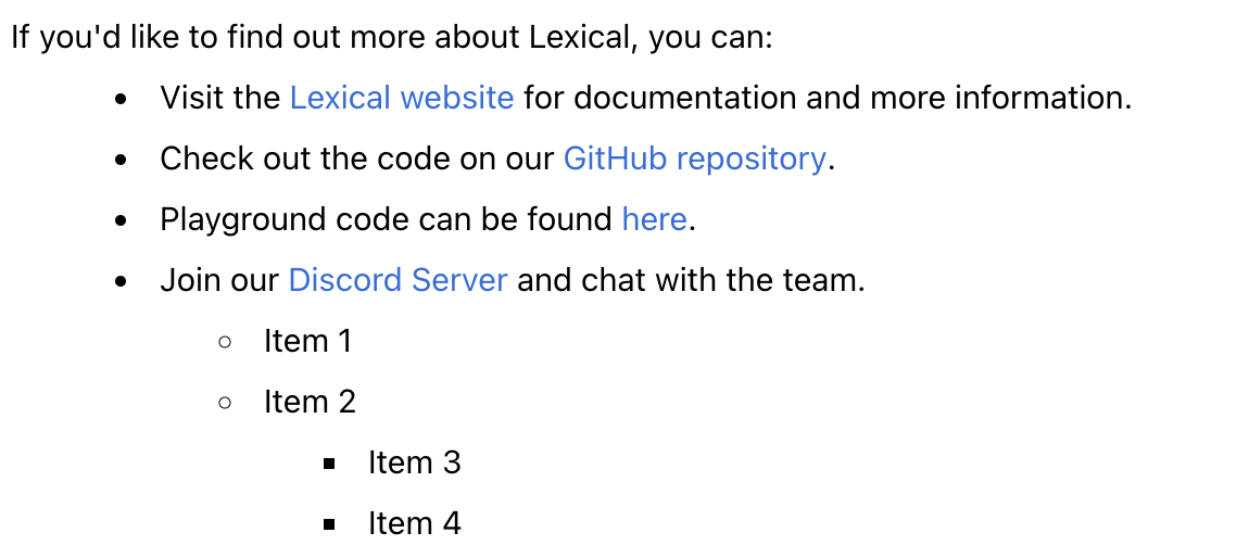 Bug: $generateNodesFromDOM not working with nested list items · Issue #2722 · facebook/lexical ...