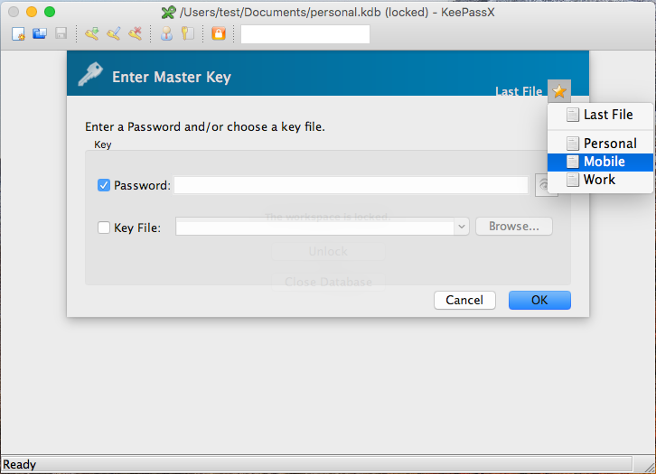 Feature suggestion: Bookmarking databases · Issue #2168 · keepassxreboot/keepassxc · GitHub