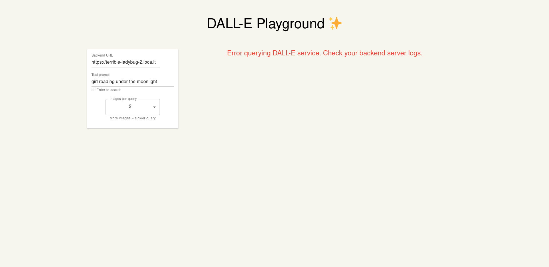 Google Colab shows an error and doesnt render anything · Issue #6 · saharmor/dalle-playground ...