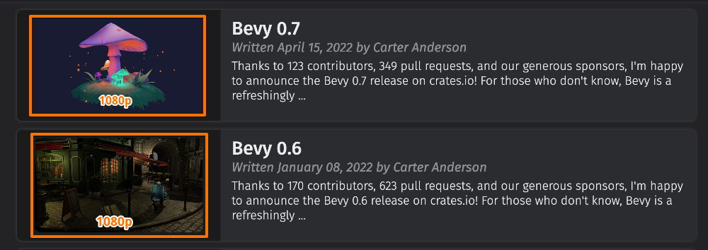 Apply Zola image processing to news/assets/… thumbnails · Issue #339 · bevyengine/bevy-website ...