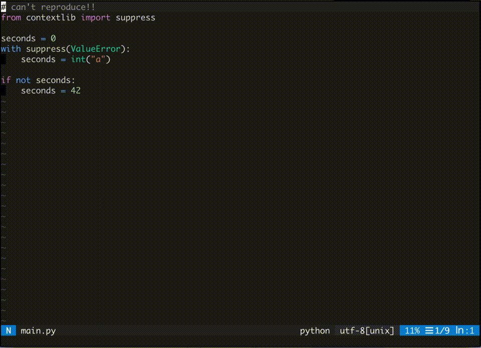 Wrong warning "Code is unreachable" · Issue #341 · fannheyward/coc-pyright · GitHub