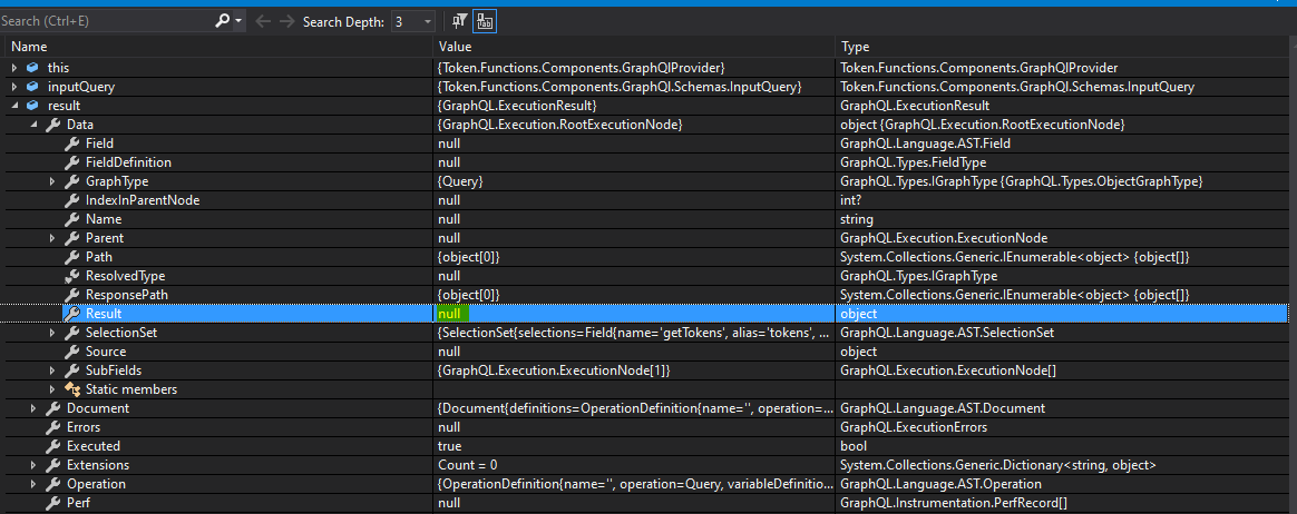 Result filed for RootExecutionNode is null · Issue #2489 · graphql-dotnet/graphql-dotnet · GitHub