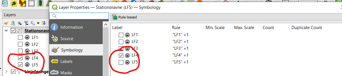 Strange rule based symbology behavior with overlapping rules · Issue #46330 · qgis/QGIS · GitHub