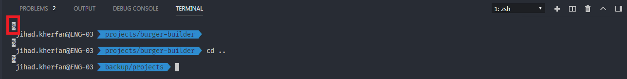 strange "%" mark in every line of integrated terminal · Issue #46036 ...