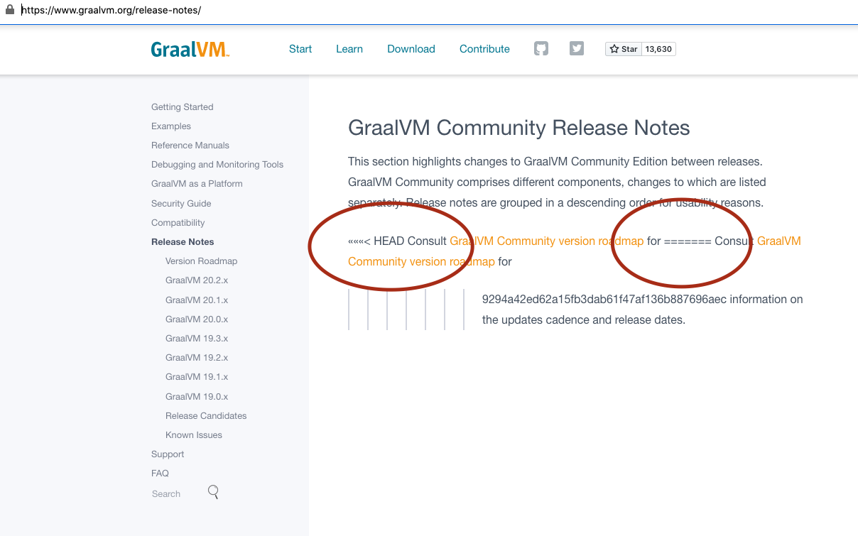 Unresolved Conflict in "Release Notes" · Issue #2887 · oracle/graal ...