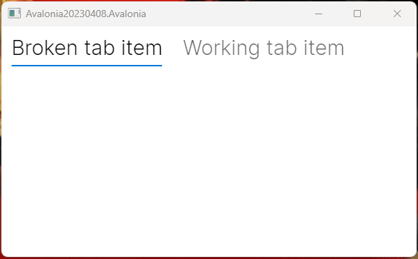 TabItem not passing its DataContext to its child view · Issue #10958 · AvaloniaUI/Avalonia · GitHub