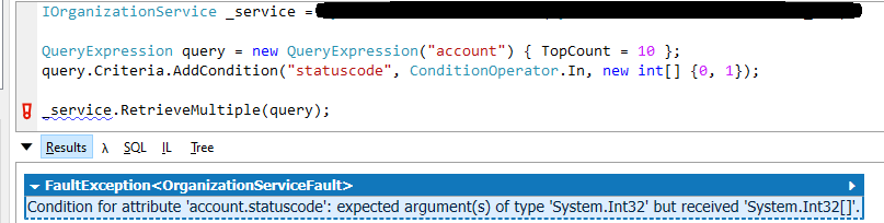 Conditionoperatorin Should Not Accept An Array Of Integers As An Argument · Issue 96