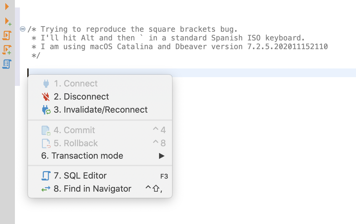 Cannot write square brackets in the script editor -- MacOS · Issue ...
