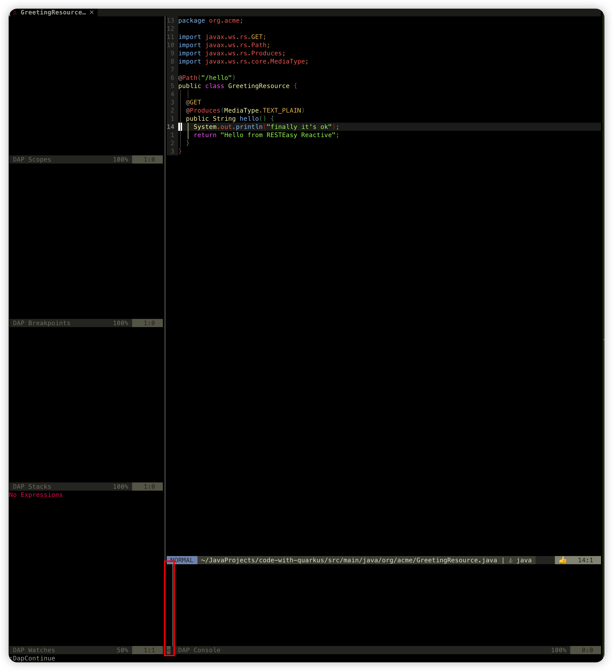 dap-repl window width is not correct after trigger debug session twice · Issue #236 · rcarriga ...