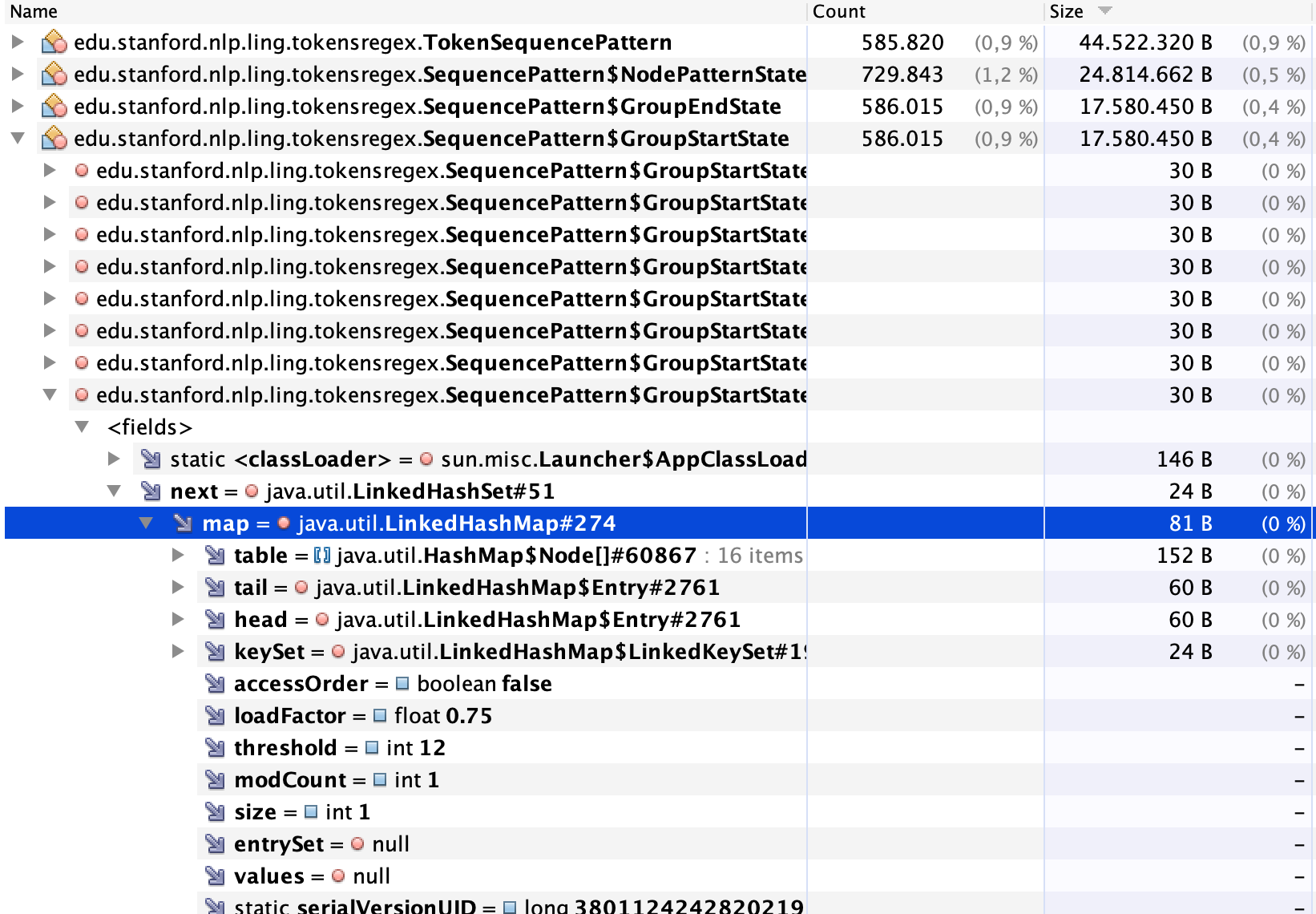 [MEMORY] TokensRegex SequencePattern.State memory optimization · Issue #1000 · stanfordnlp ...