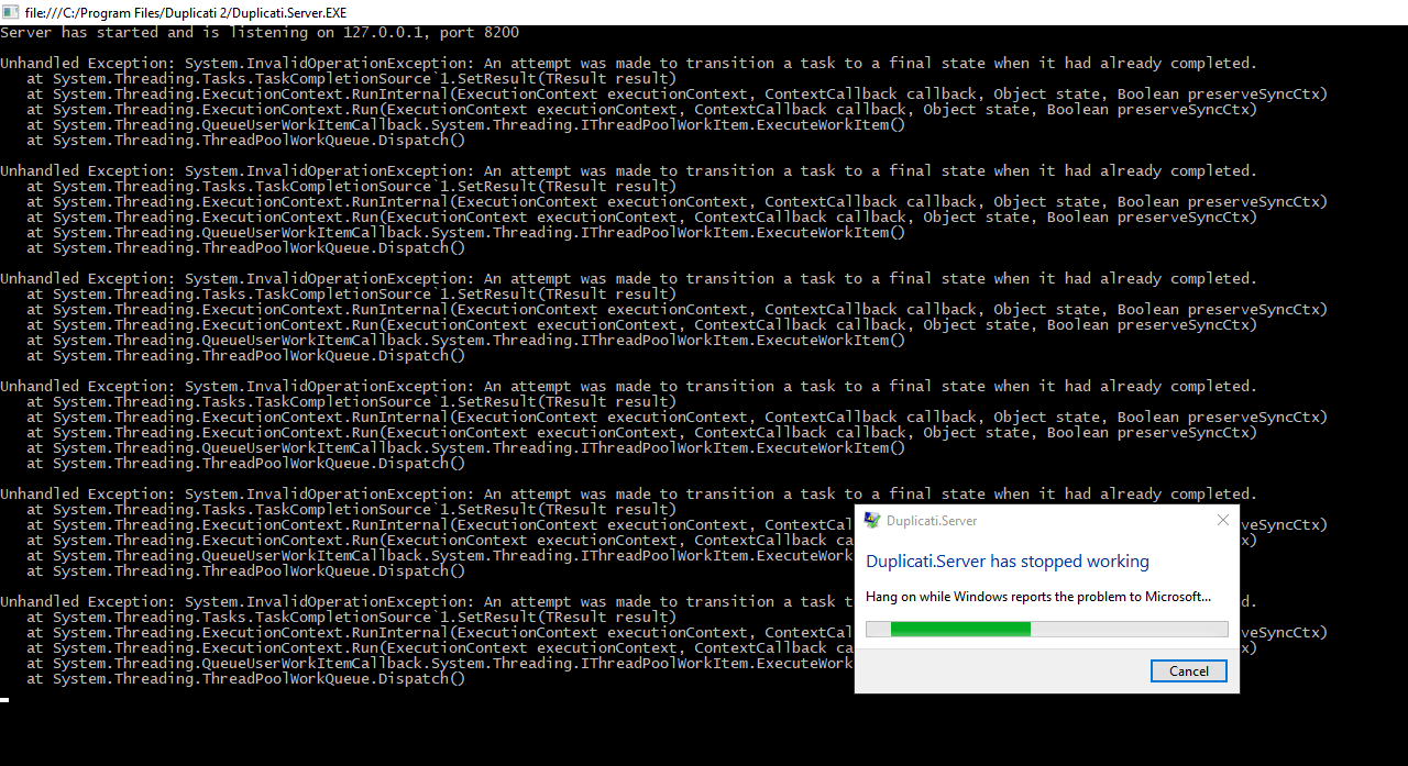 Duplicati.GUI.TrayIcon.exe crashes after startup · Issue #2560 ...