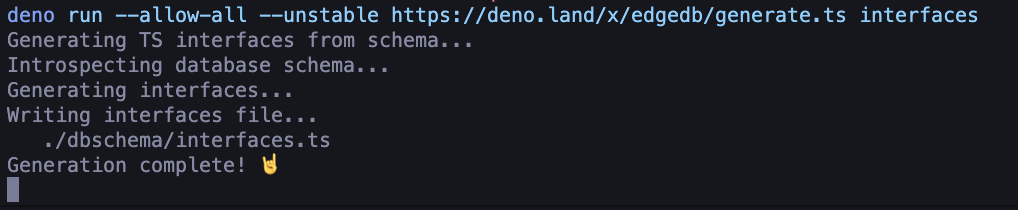 Edgedb generate interfaces never exit · Issue #542 · geldata/gel-js ...