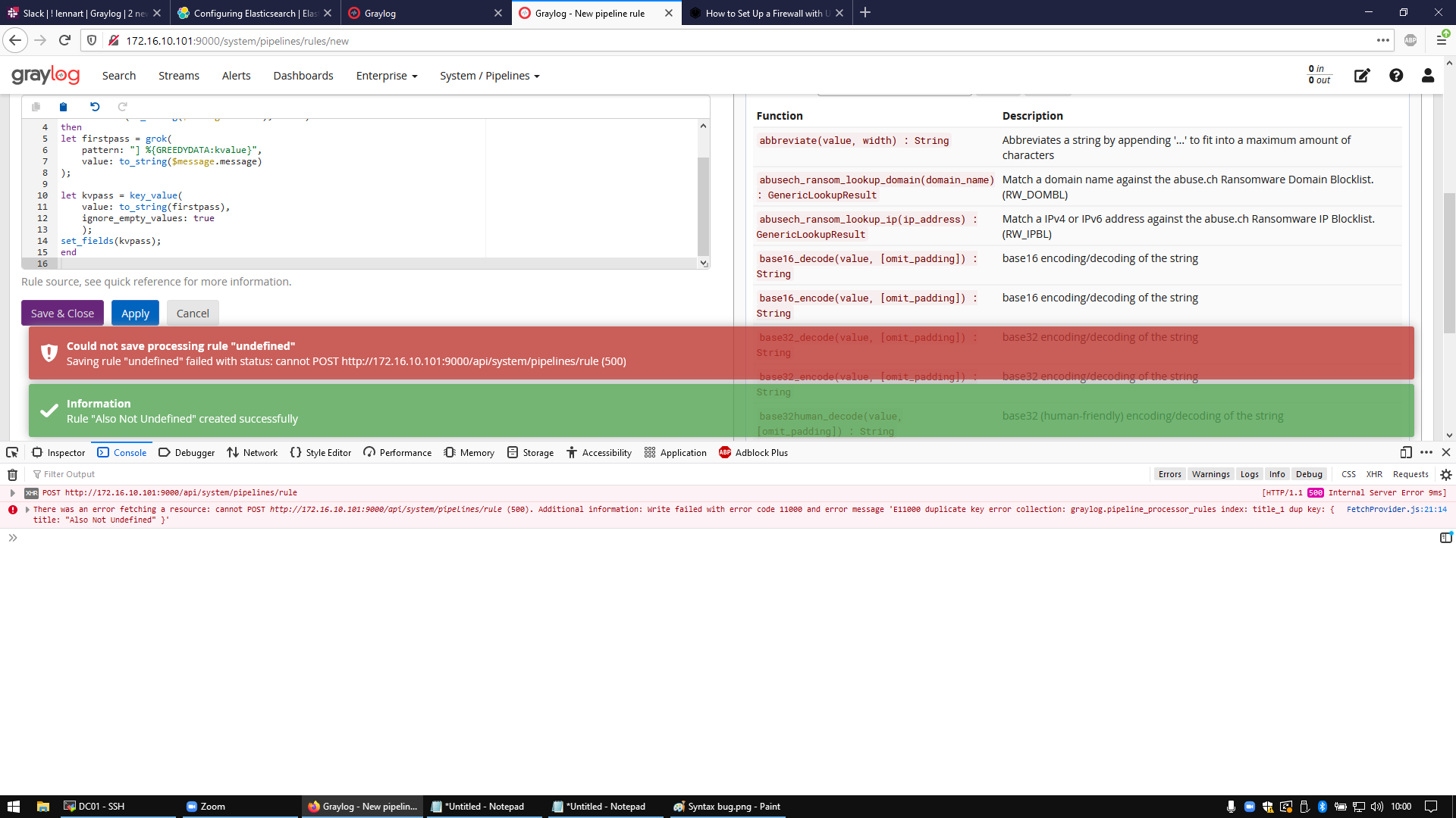 UI: Apply THEN Save & Close on New Processing Rule errors · Issue #9252 · Graylog2/graylog2 ...