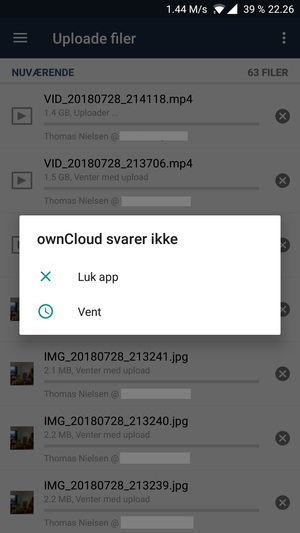 App is shows not responding while uploading images · Issue #2212 · owncloud/android · GitHub