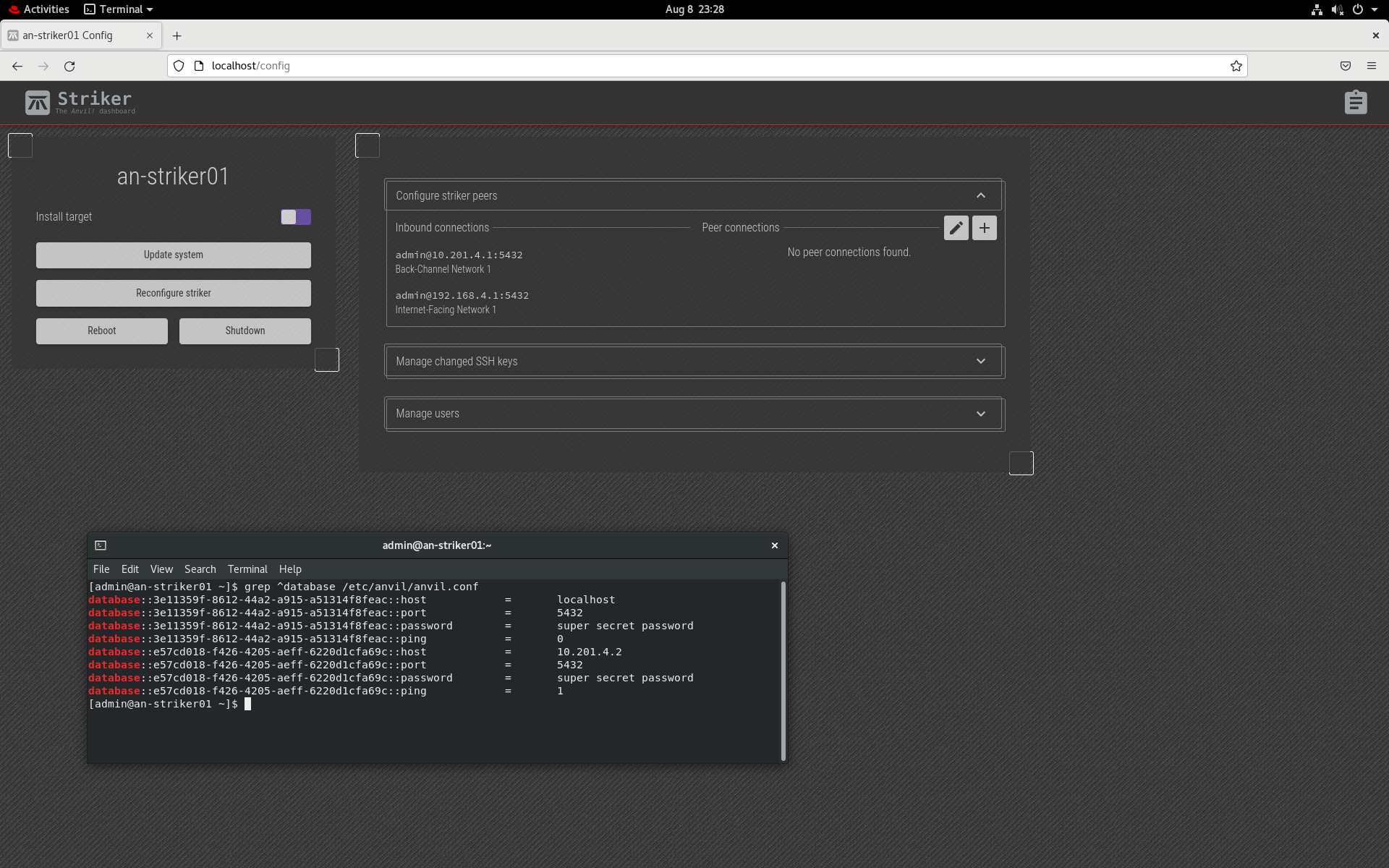 Striker Peers don't show up in the UI · Issue #411 · ClusterLabs/anvil · GitHub