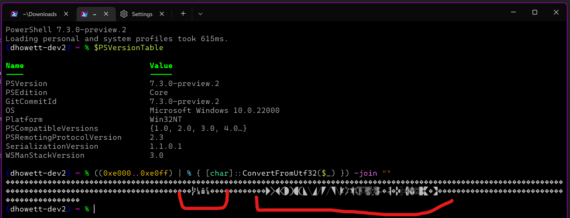 Terminal can't display U+E000 to U+F8FF and U+10000 afterward · Issue ...