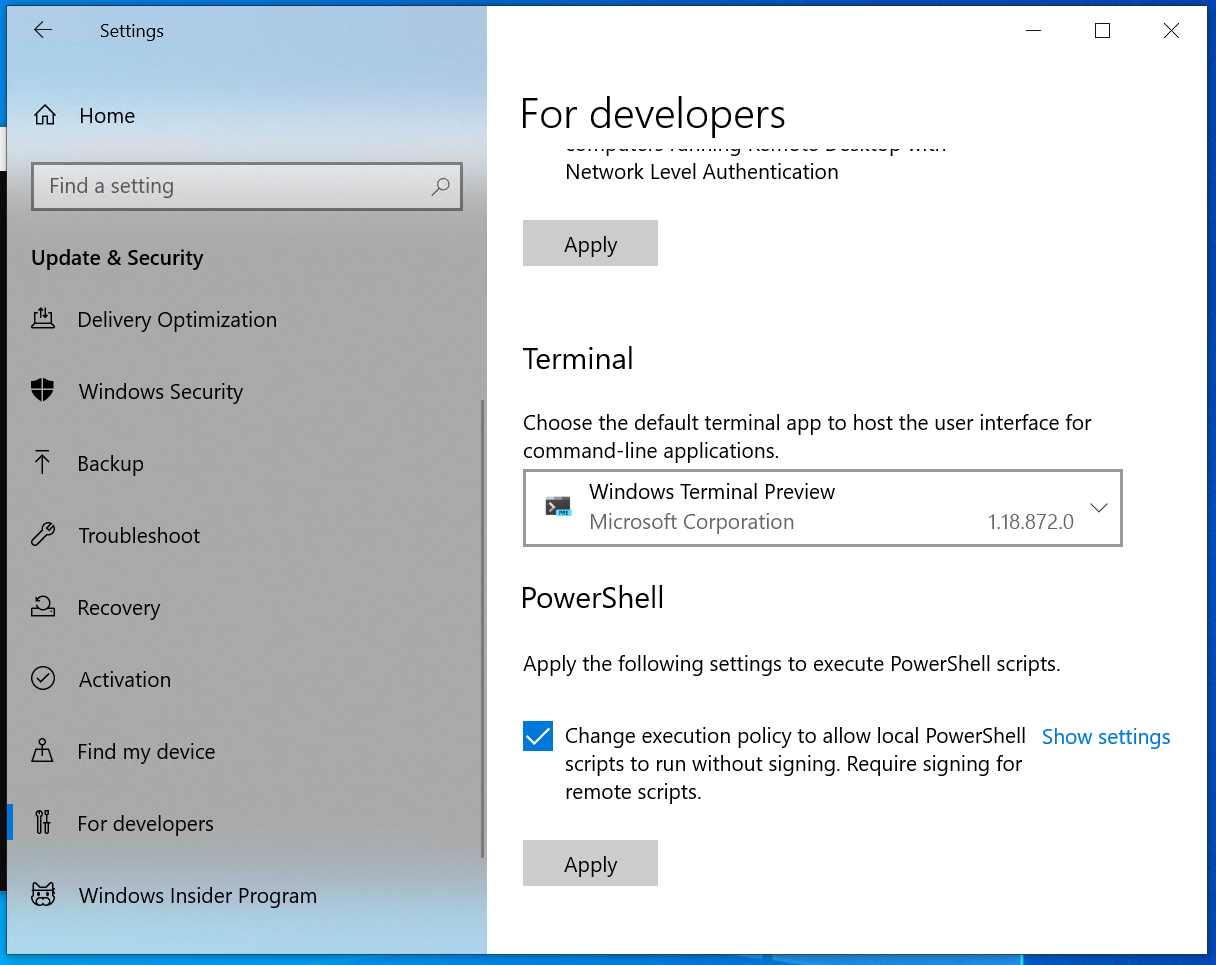 Does Windows 10 support setting Terminal as the default console host? · microsoft terminal ...