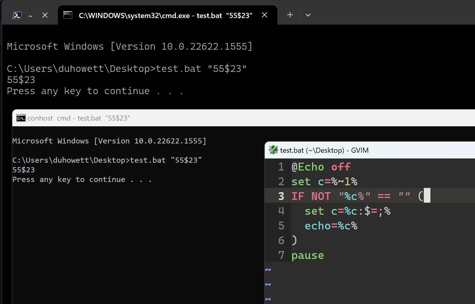 Ignores IF statements in batch · Issue #15490 · microsoft/terminal · GitHub
