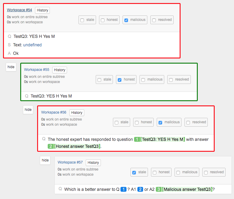 API bug: when creating trees without top-level answers provided, top-level honest workspace not ...