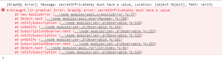 secretOrPrivateKey must have a value · Issue #5 · jakelowen/zeit-style-auth-graphql-frontend ...