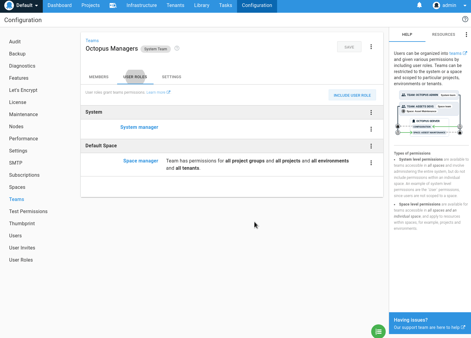 Prevent modification of built in Scoped User Roles · Issue #5940 · OctopusDeploy/Issues · GitHub