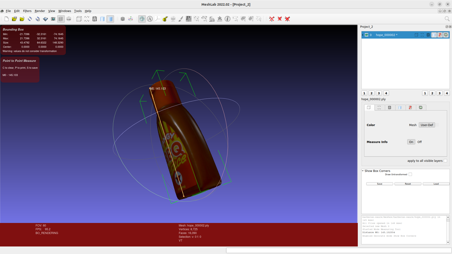 Problem with mesh and contour overlay -- 2D detection is visualized but the mesh and contour ...