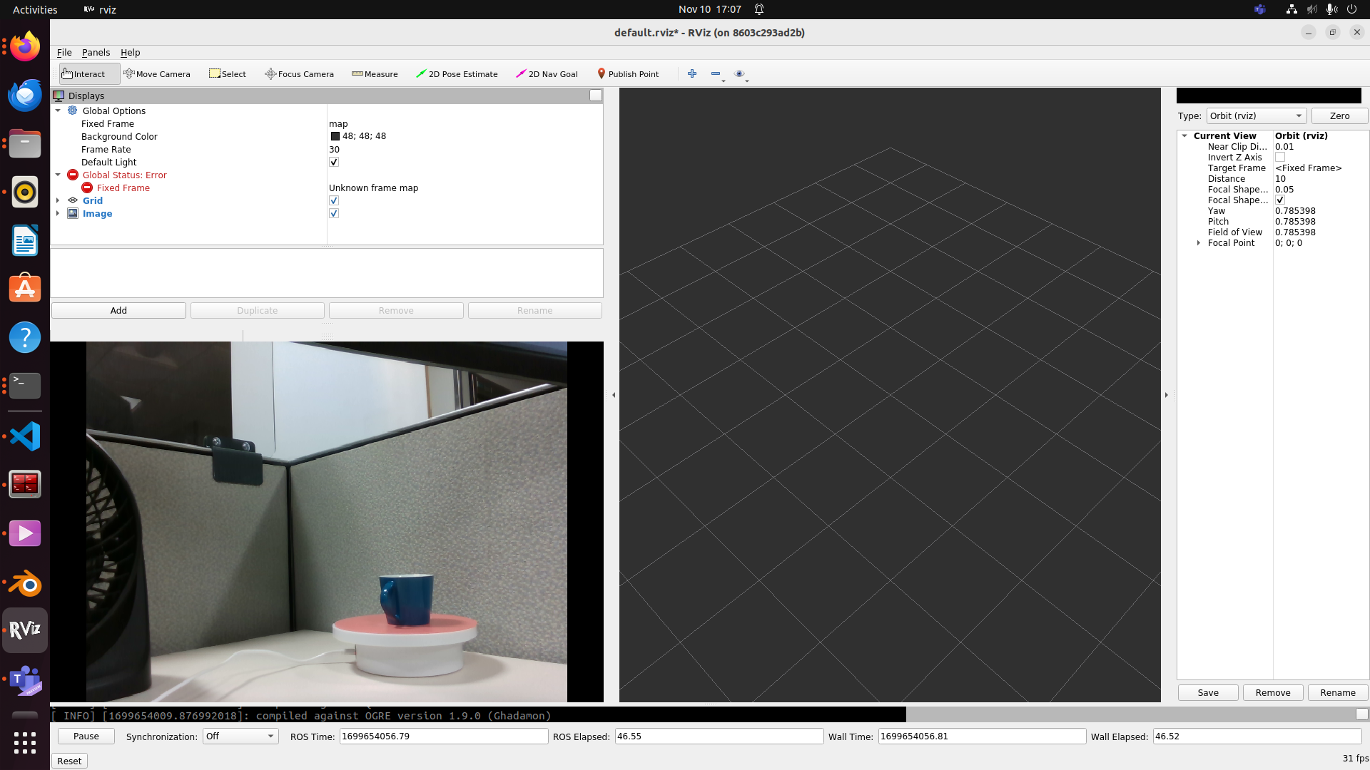 [ERROR] [1699653946.712325915]: cv_bridge exception: '[16UC1] is not a color format. but [bgr8 ...