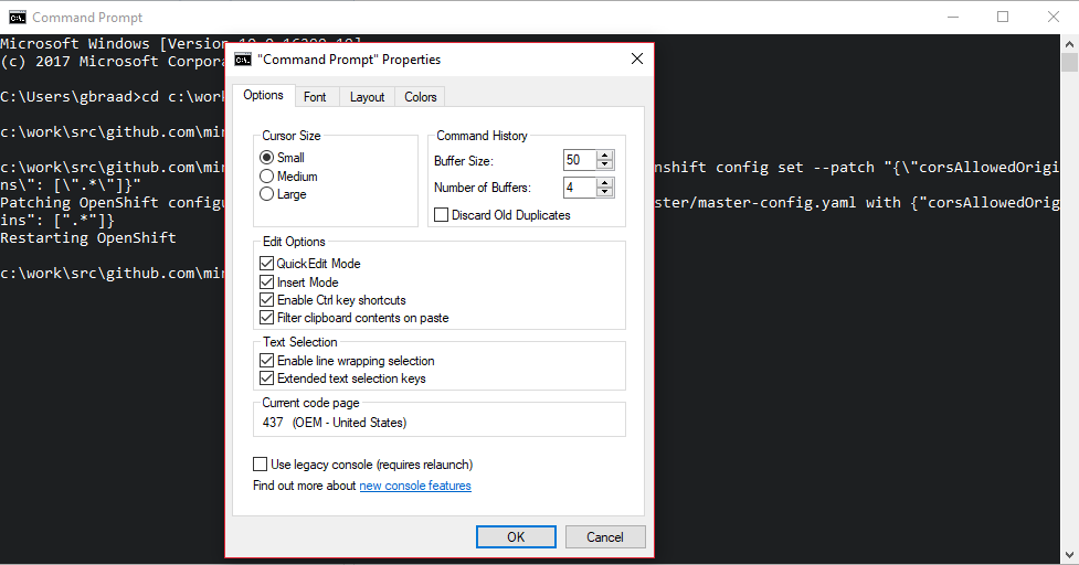 minishift openshift config set fails on Windows 7 and 10 · Issue #1530 · minishift/minishift ...