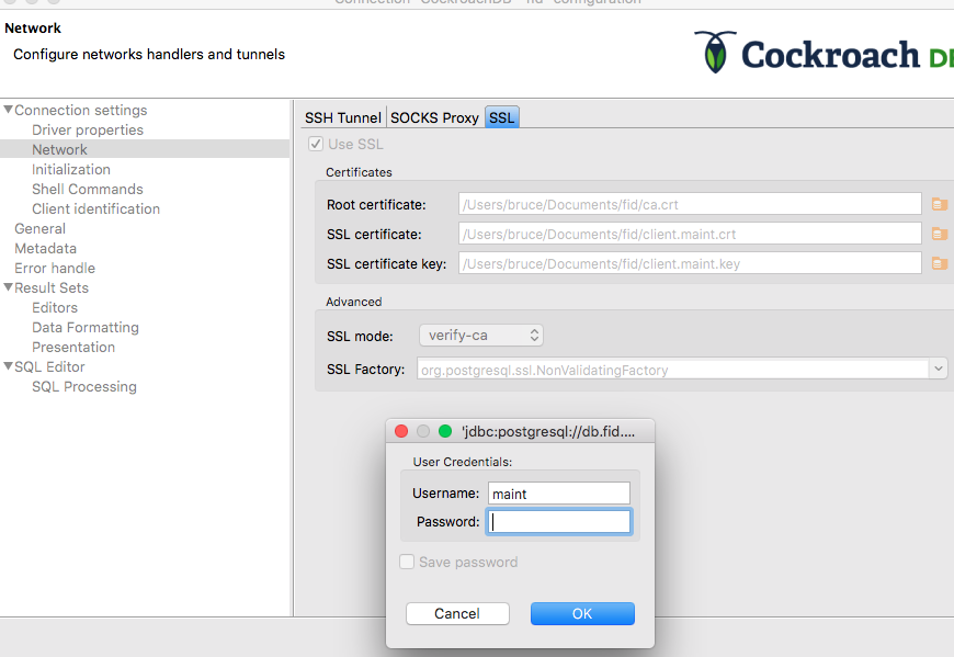 Connecting To Cockroaches Asks For Password Even Though Certificates Are Being Used · Issue 