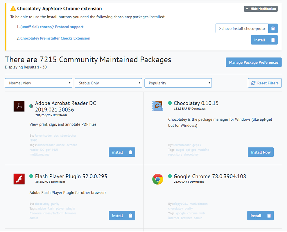GitHub - BananaAcid/chocolatey-appstore: chocolatey-appstore theme as chrome extension