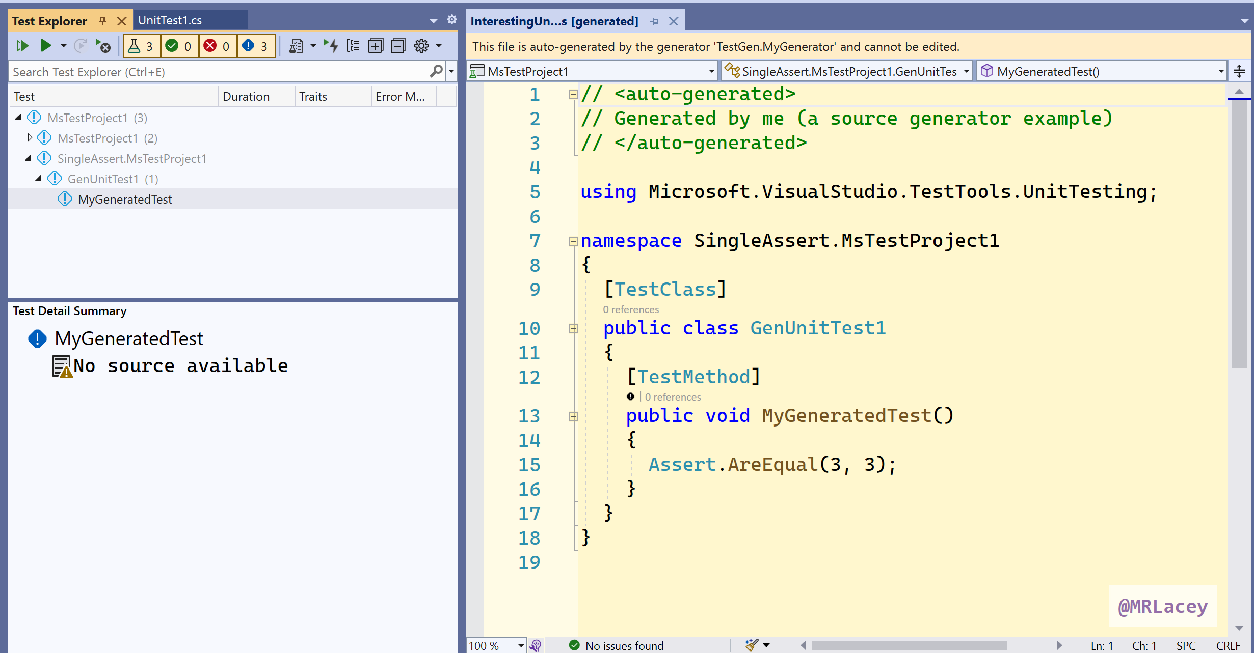 Source Generator generated code not detected by Test Runner · Issue ...