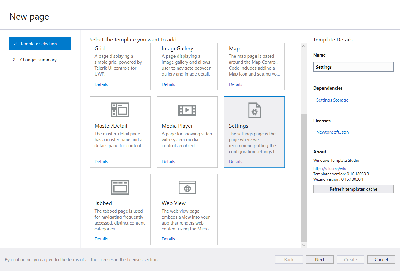 Page licenses aren't shown on "New Page" wizard · Issue #1860 ...