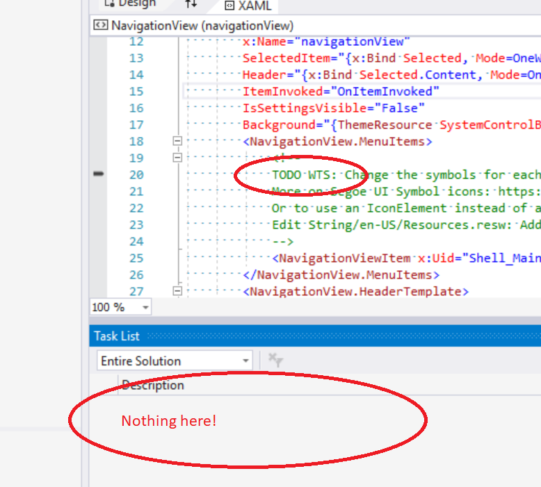 TODO comments should not be in XAML · Issue #2395 · microsoft ...