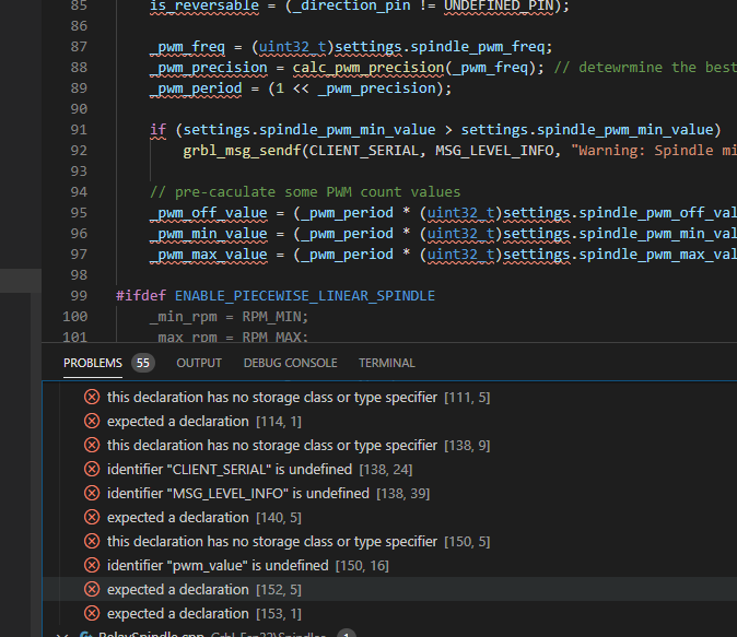 IntelliSense with VSC and PlattformIO · Issue #394 · bdring/Grbl_Esp32 ...