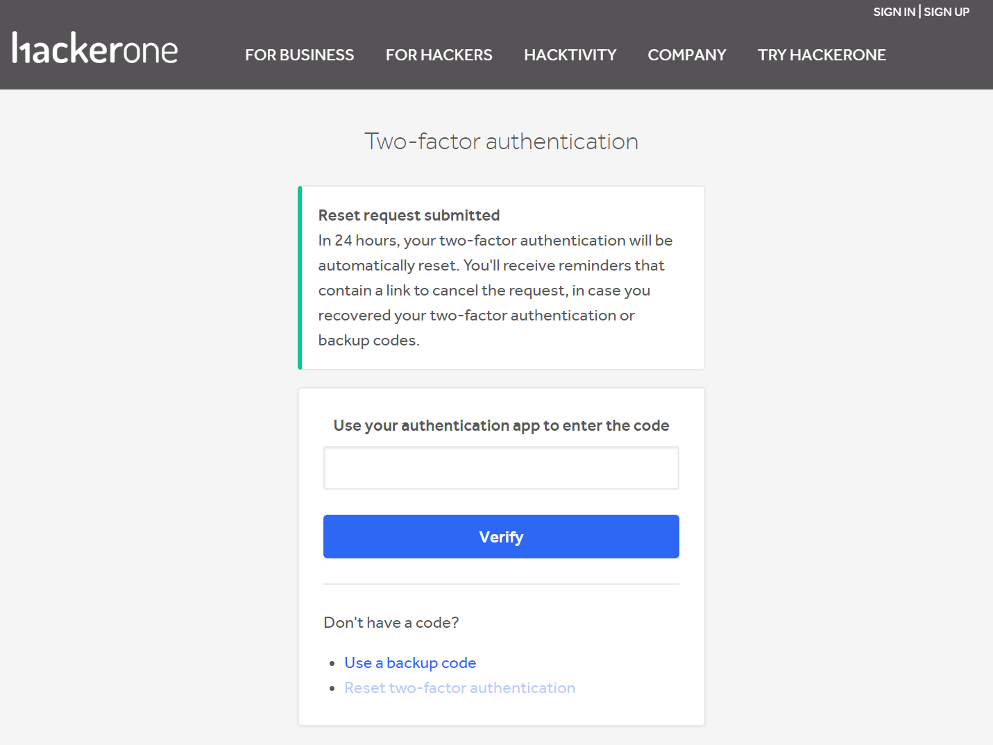 HackerOne requires SMS for 2FA · Issue #3422 · 2factorauth/twofactorauth · GitHub