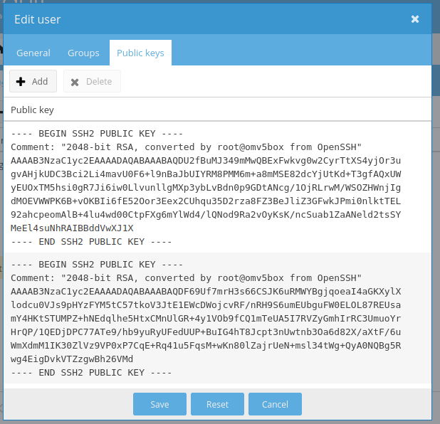 Improve UI to import a users public SSH key. Now allows pubkey in ...