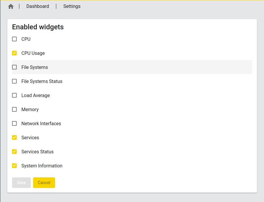 Dashbord Ordering objects (6.x) · Issue #1055 · openmediavault/openmediavault · GitHub