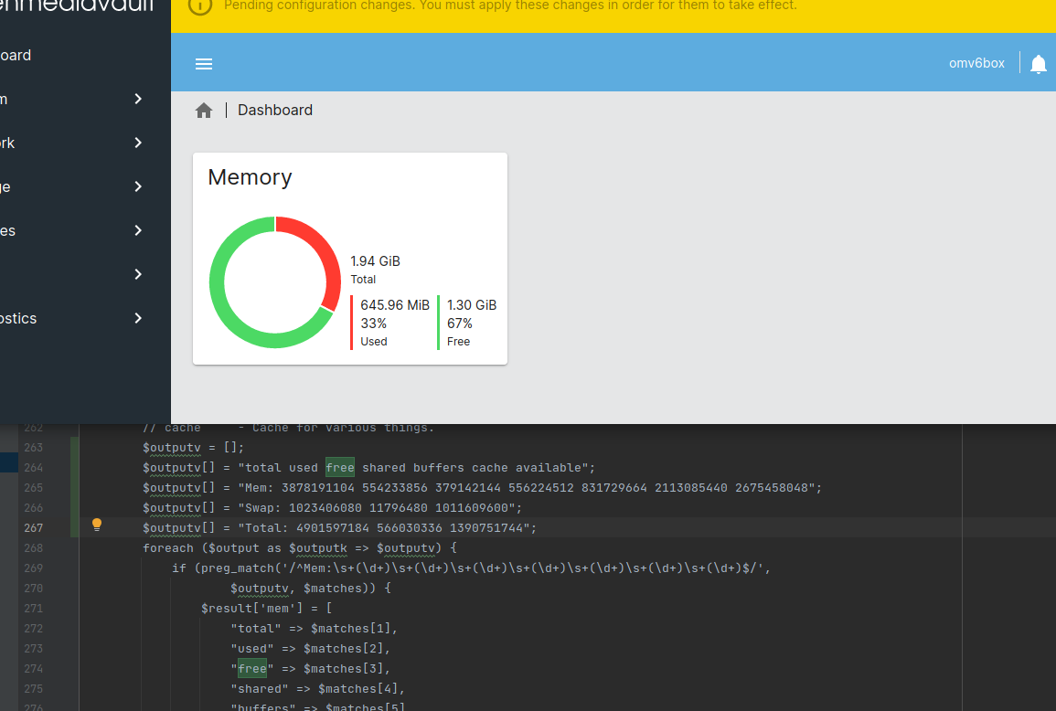 No display of RAM usage · Issue #1207 · openmediavault/openmediavault · GitHub