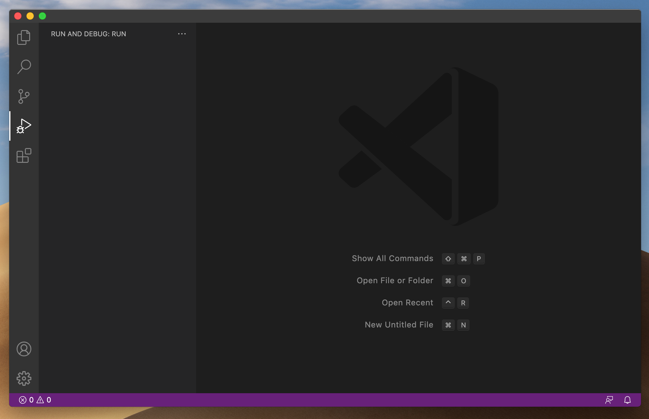 Show helpful message in Debug Welcome View if no debuggers are available · Issue #136450 ...