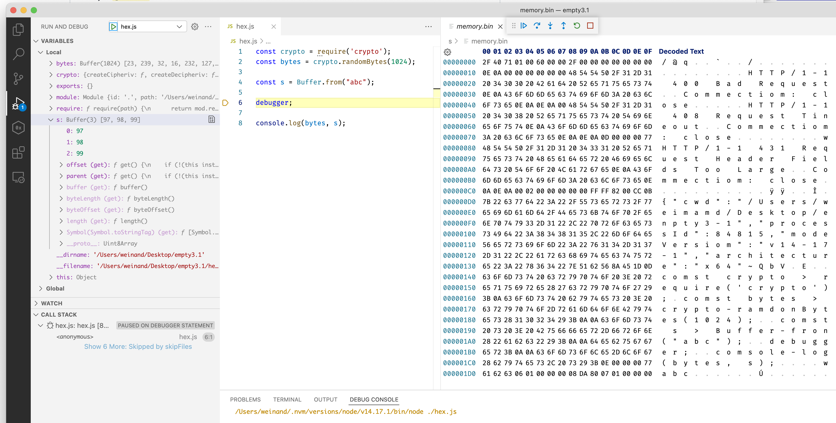 HexEditor is showing random data · Issue #141449 · microsoft/vscode · GitHub