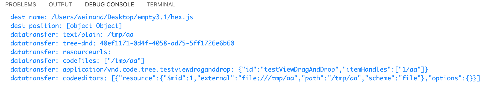 cannot transfer custom data on drag-and-drop · Issue #145757 ...