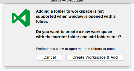 disturbing alert when adding another folder to a workspace · Issue ...