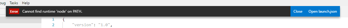 Debugger gives no error message when node isn't installed · Issue #1417 ...